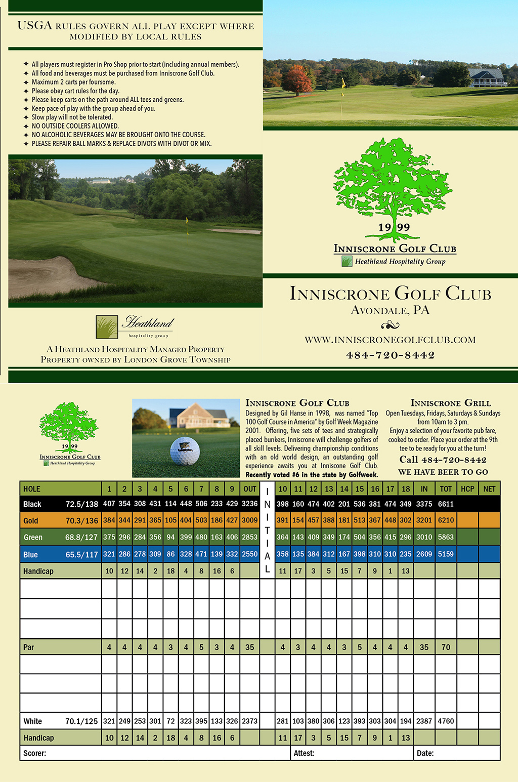 Scorecard - Inniscrone Golf Club